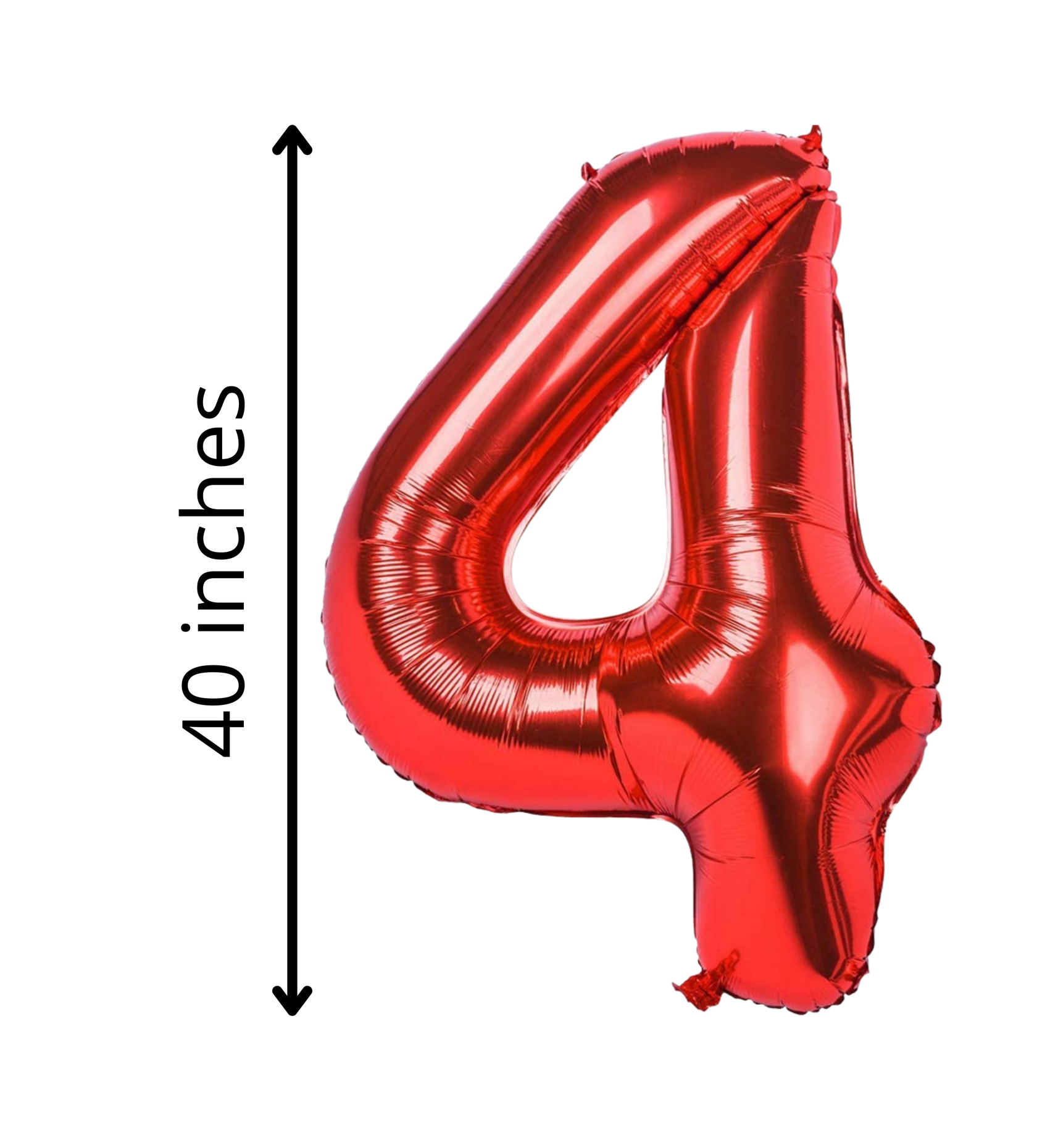 Virtuenity - Buy 40 Inch Red Numbered 0-9 Balloons For Parties